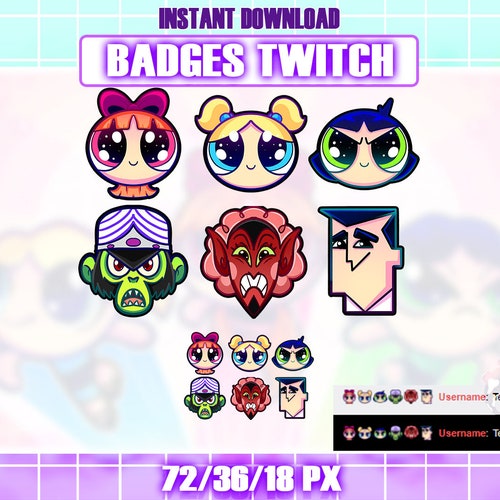 Cute Blossom powerpuff Girls Emote Pack 9 Twitch/discord - Etsy
