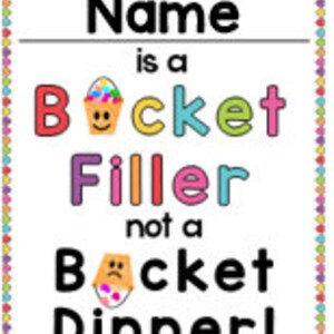 Bucket Filling Editable Template - Etsy