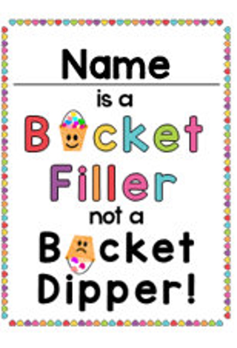 Bucket Filling Editable Template - Etsy
