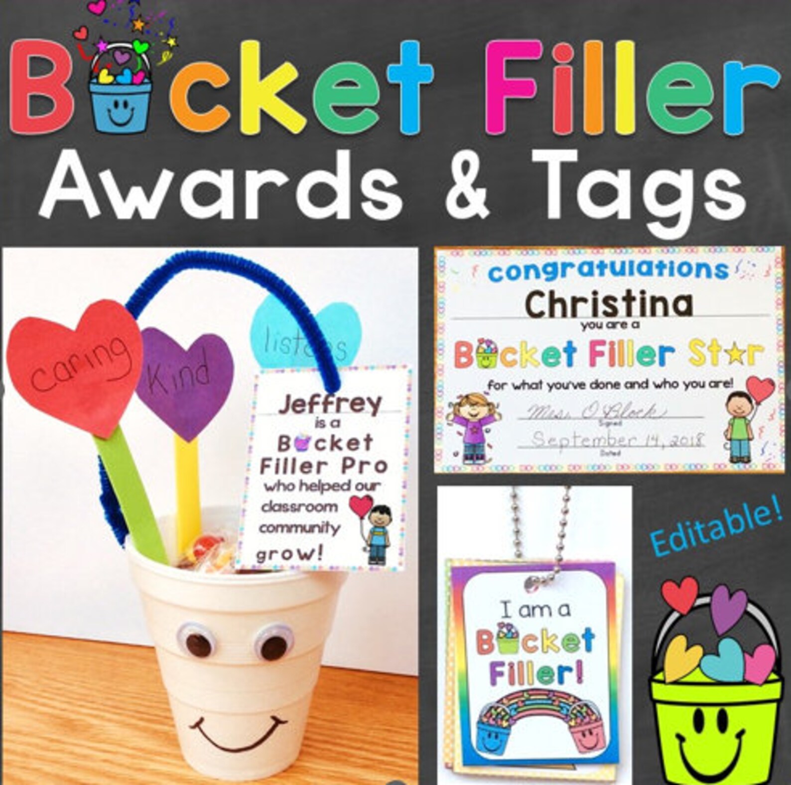 Bucket Filling Editable Template - Etsy