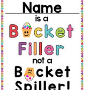 Bucket Filling Editable Template - Etsy