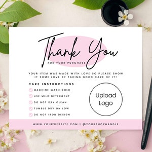 EDITABLE Washing Instructions Printable Washing Instructions - Etsy