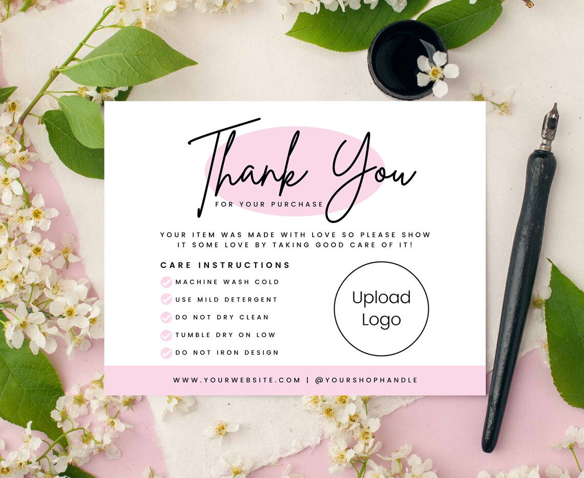 EDITABLE Washing Instructions Printable Washing Instructions - Etsy