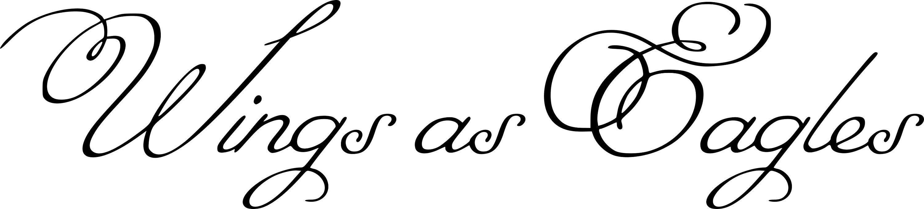 Wings as Eagles Text - 5 Styles Digital File - Etsy