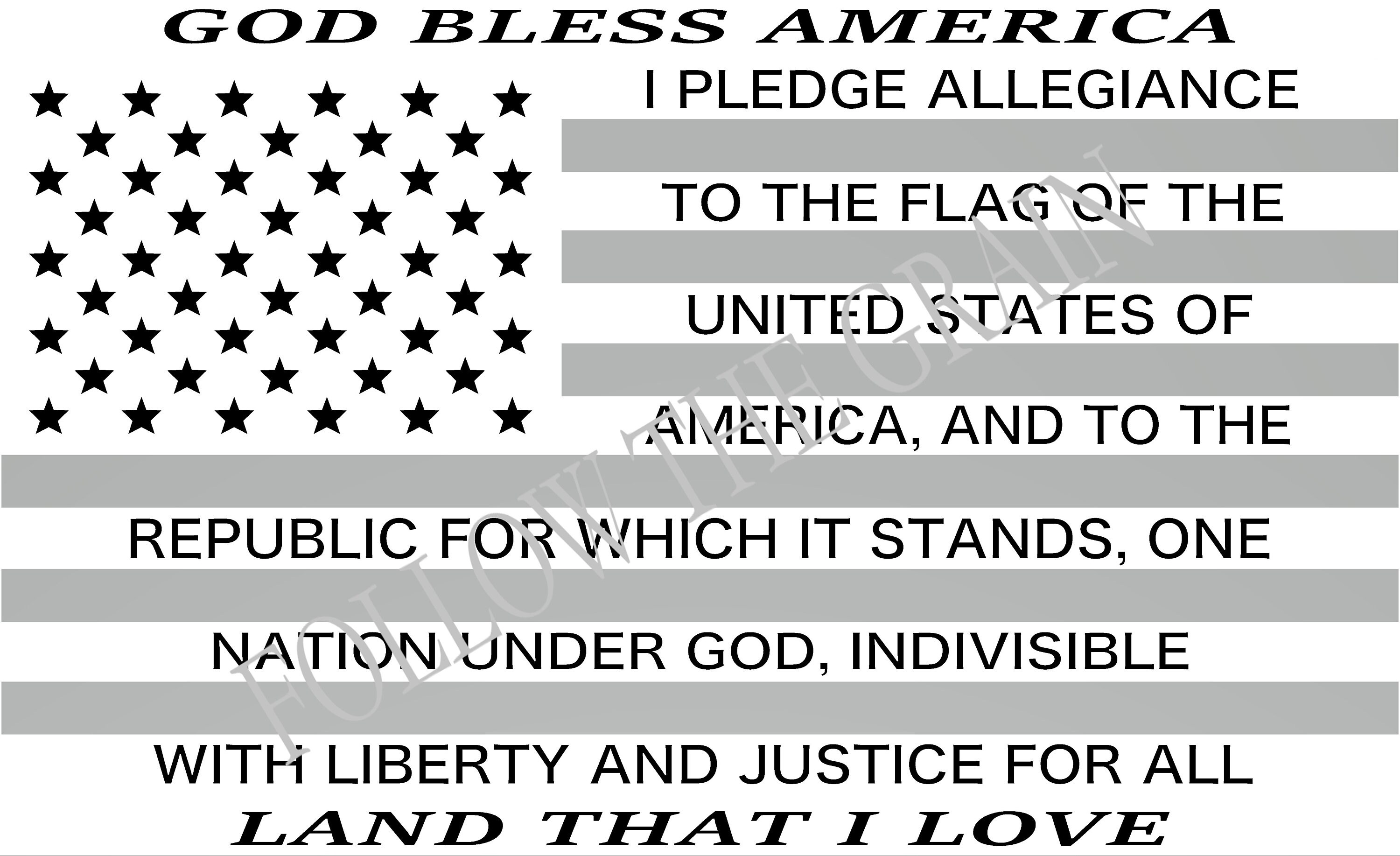 God Bless America Border Pledge Flag Digital File PNG/SVG/JPG - Etsy