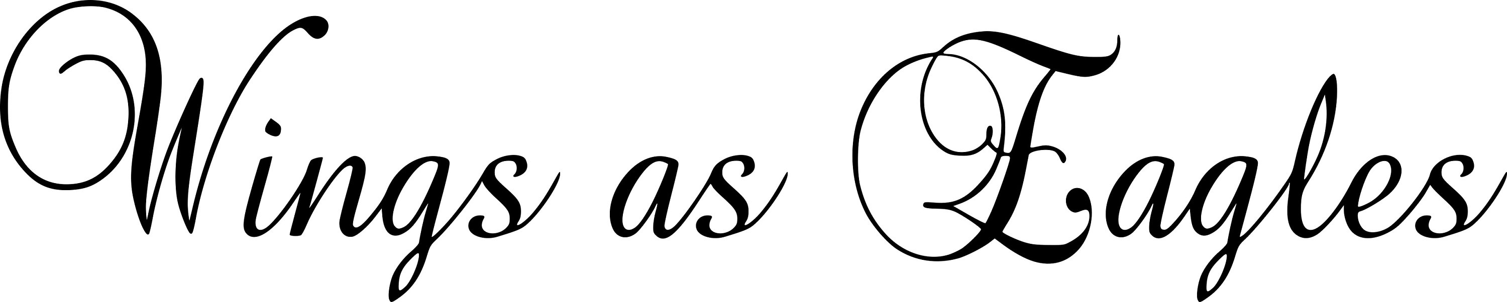 Wings as Eagles Text - 5 Styles Digital File - Etsy