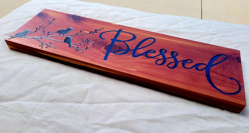 Blessed Birds on Branch Plaque/sign Digital File SVG/PNG/JPG - Etsy