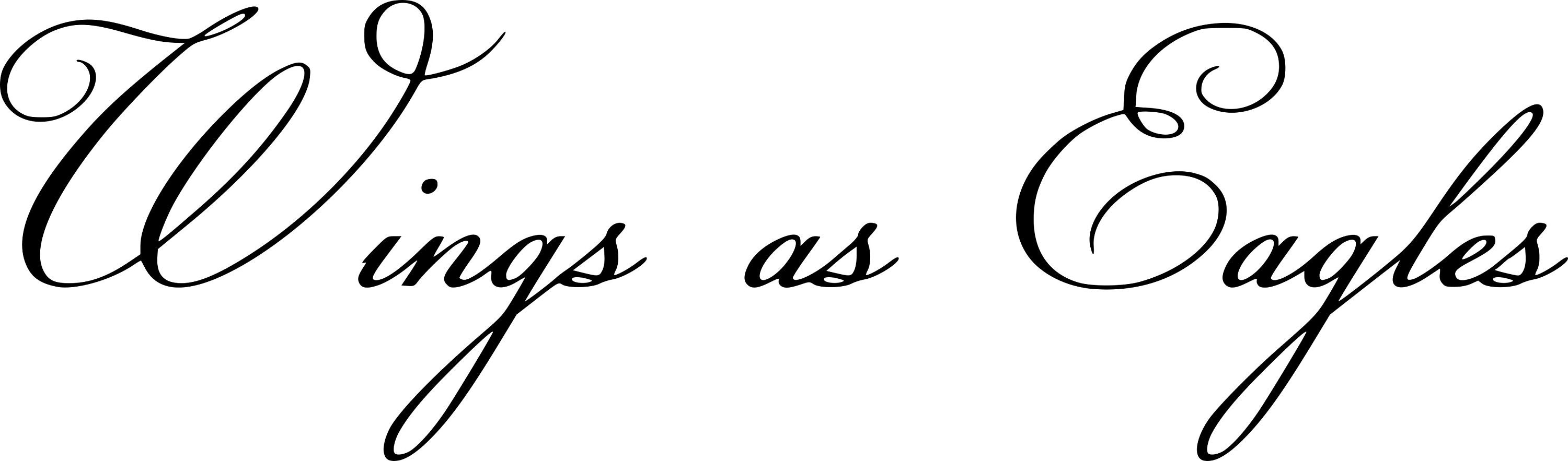 Wings as Eagles Text - 5 Styles Digital File - Etsy