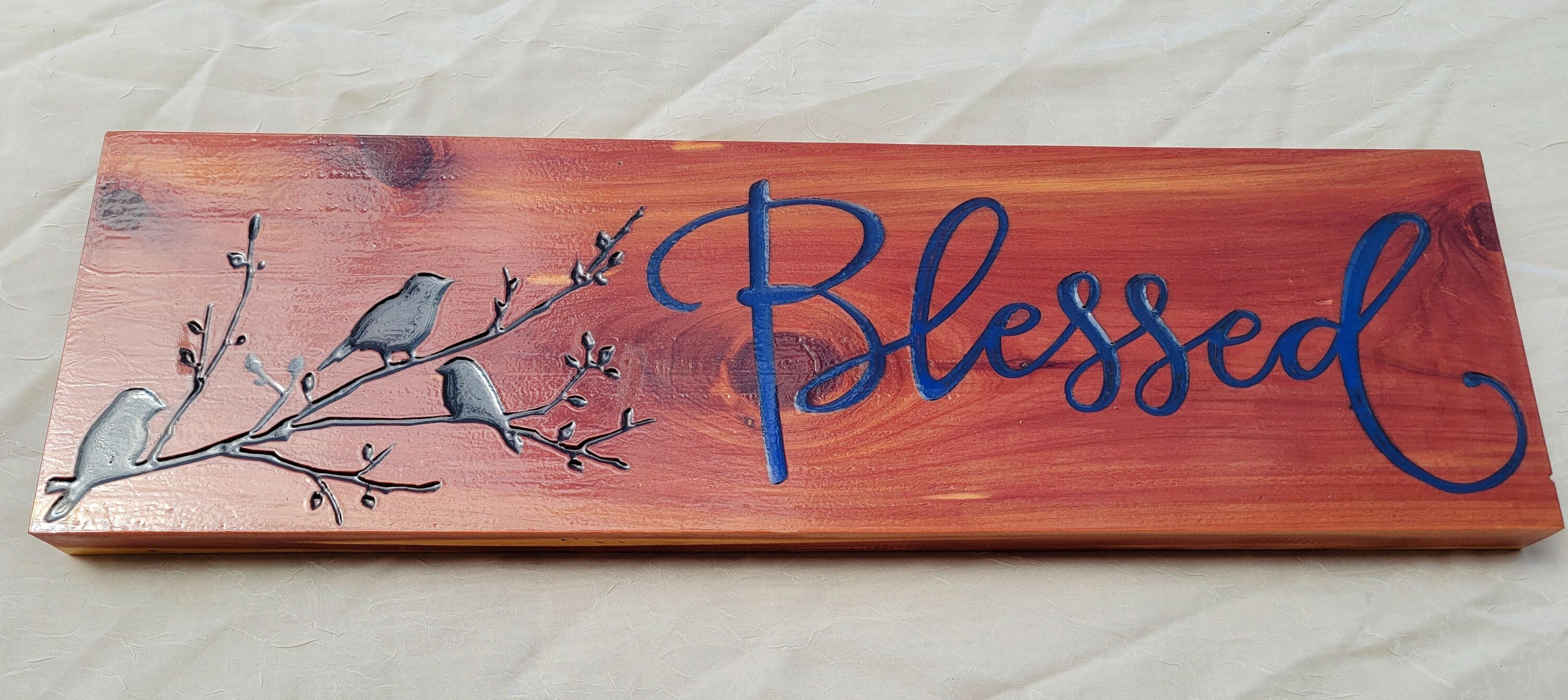 Blessed Birds on Branch Plaque/sign Digital File SVG/PNG/JPG - Etsy