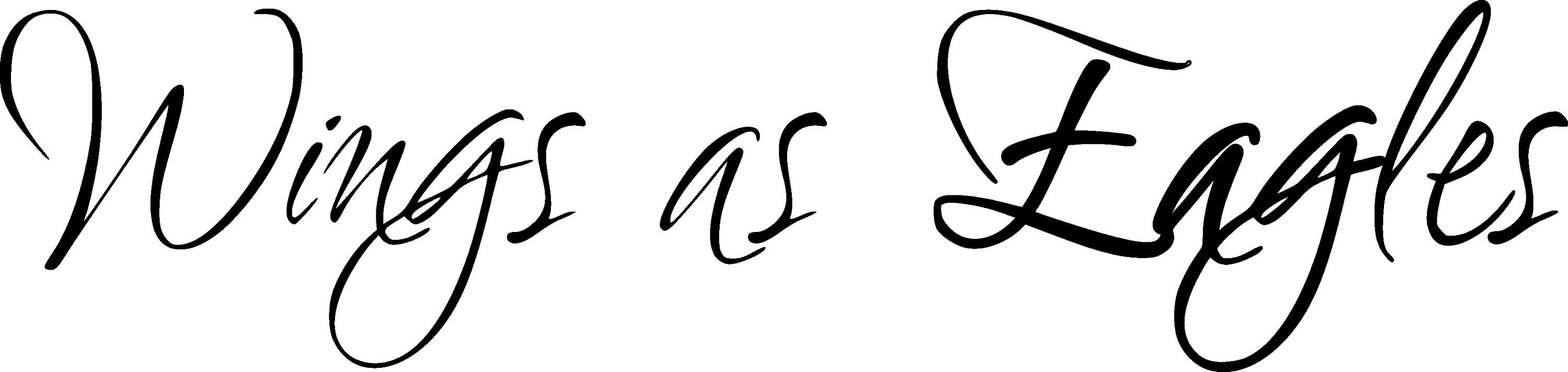 Wings as Eagles Text - 5 Styles Digital File - Etsy