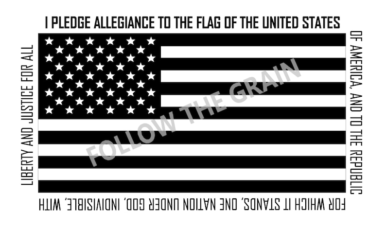 American Flag With Pledge Border Digital File SVG/PNG/JPG - Etsy