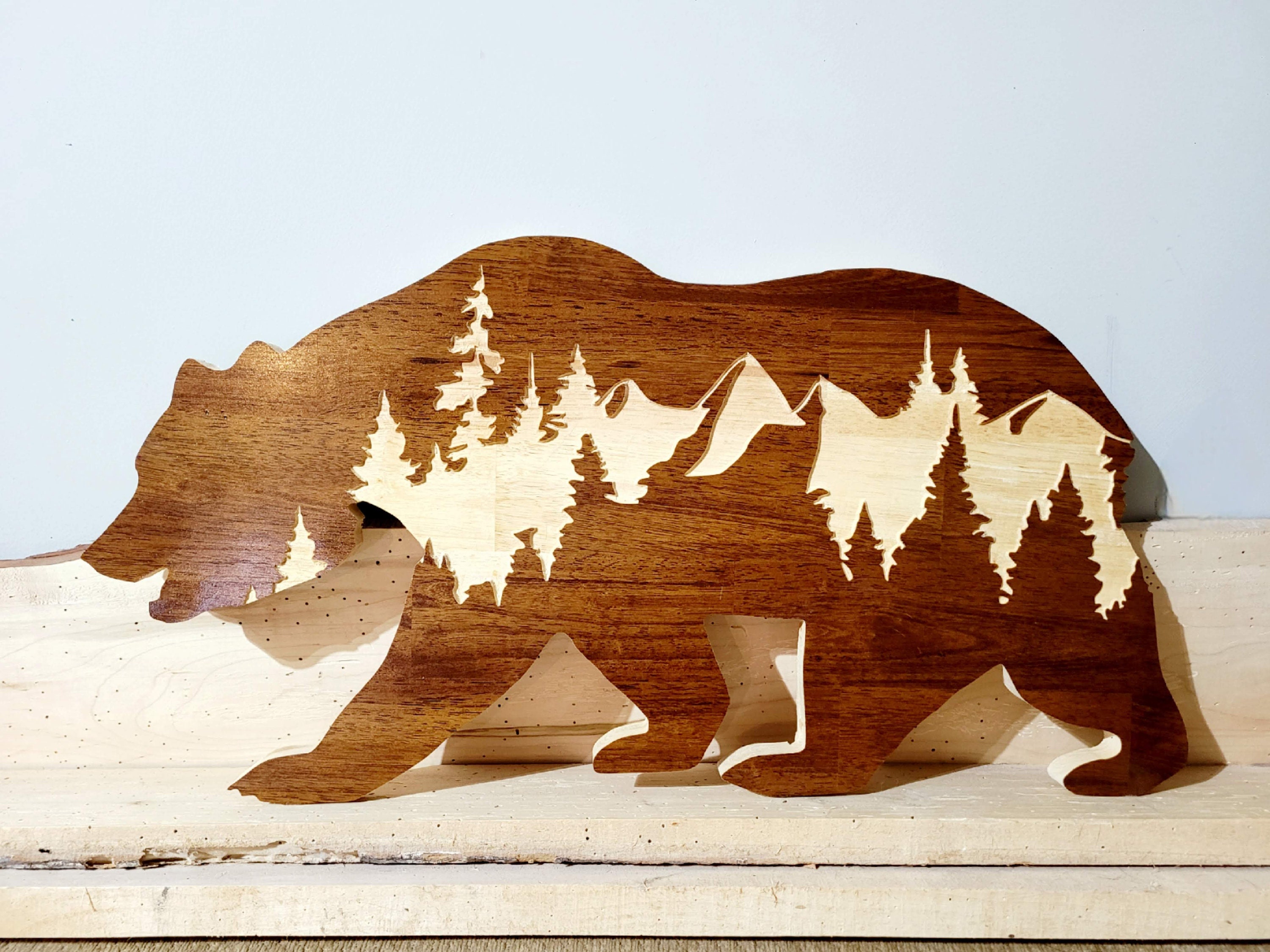 Bear With Mountain Scene Digital File JPG/SVG/PNG - Etsy