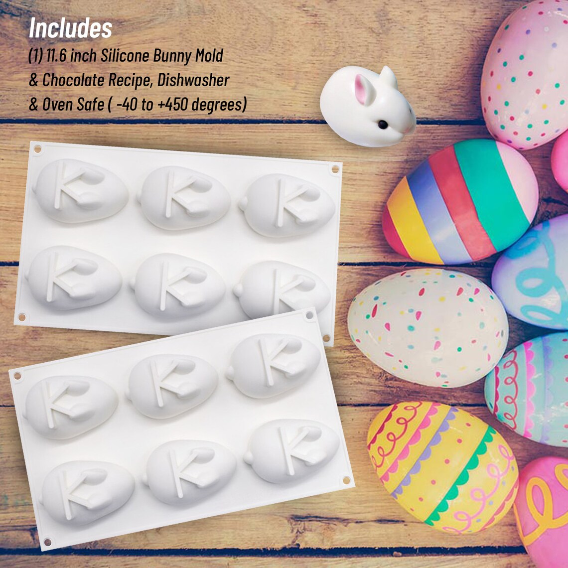 Chocolate Bunny Mold Easter Silicone Molds for Chocolate | Etsy