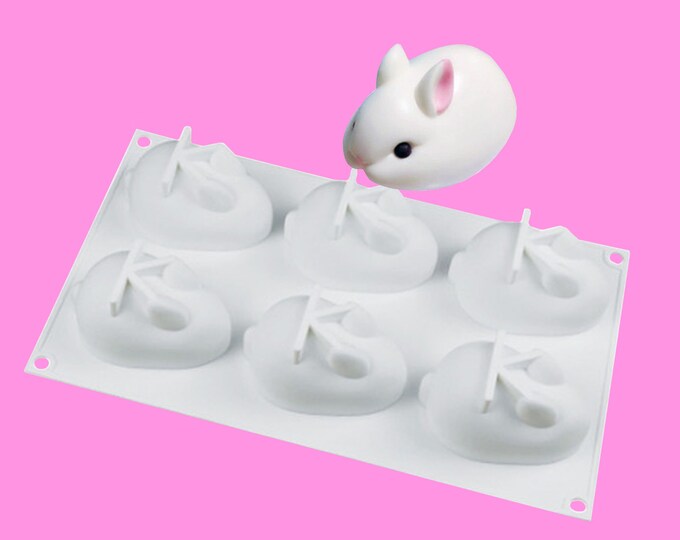 Chocolate Bunny Mold Easter Silicone Molds for Chocolate, Cakes & Candy ...