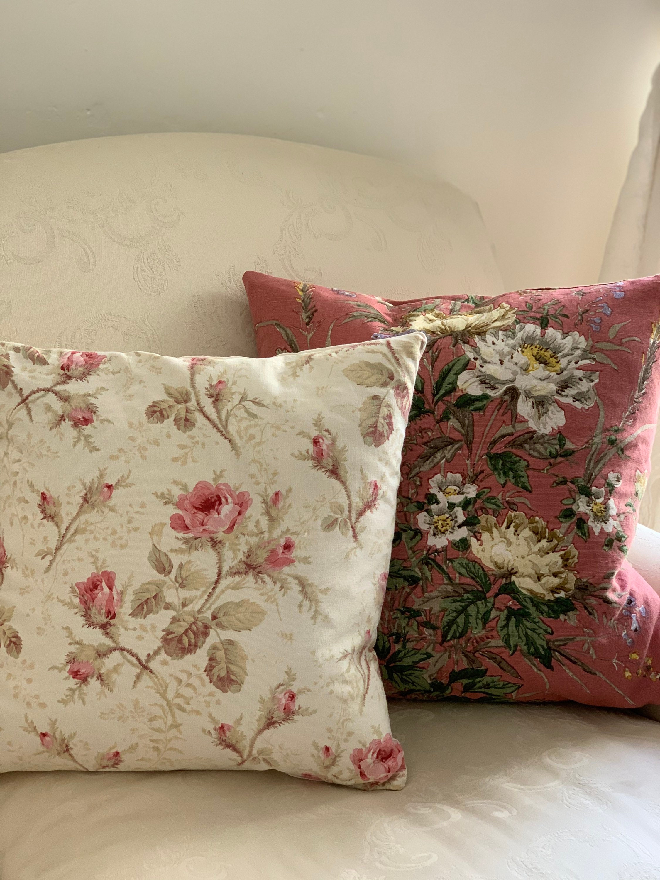 Handmade Vintage Floral Cushion - Etsy