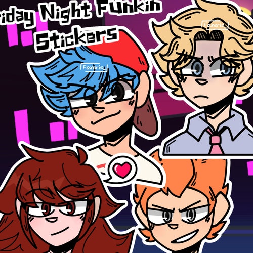 Friday Night Funkin FNF Stickers and Buttons - Etsy