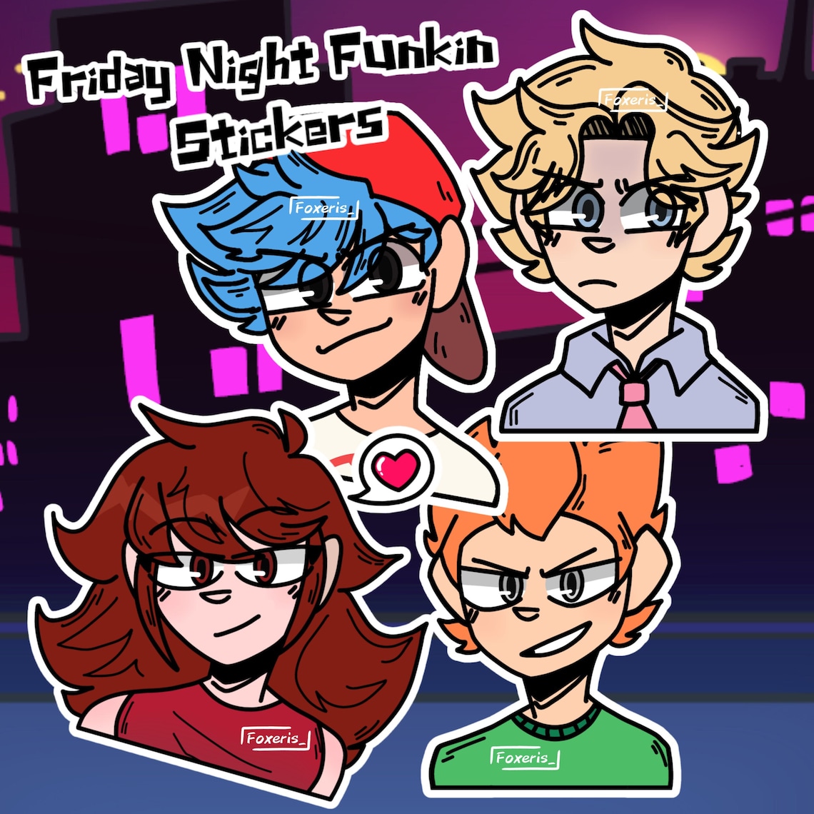 Friday Night Funkin FNF Stickers and Buttons - Etsy
