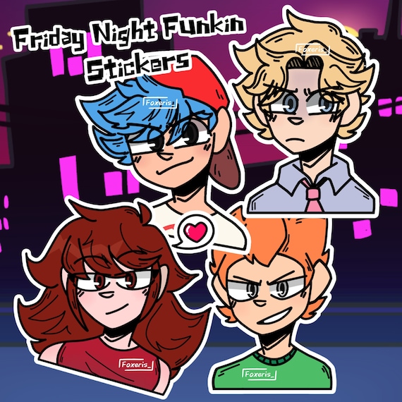 Friday Night Funkin FNF Stickers and Buttons - Etsy
