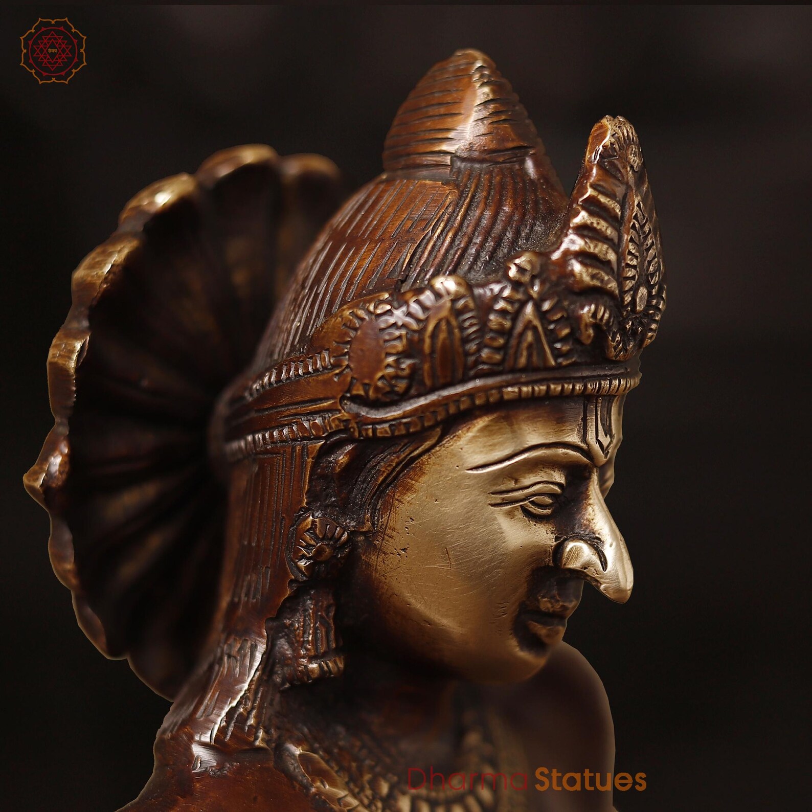 Brass Garun the Vehicle of Lord Vishnu - Gold and Copper Finish-big ...