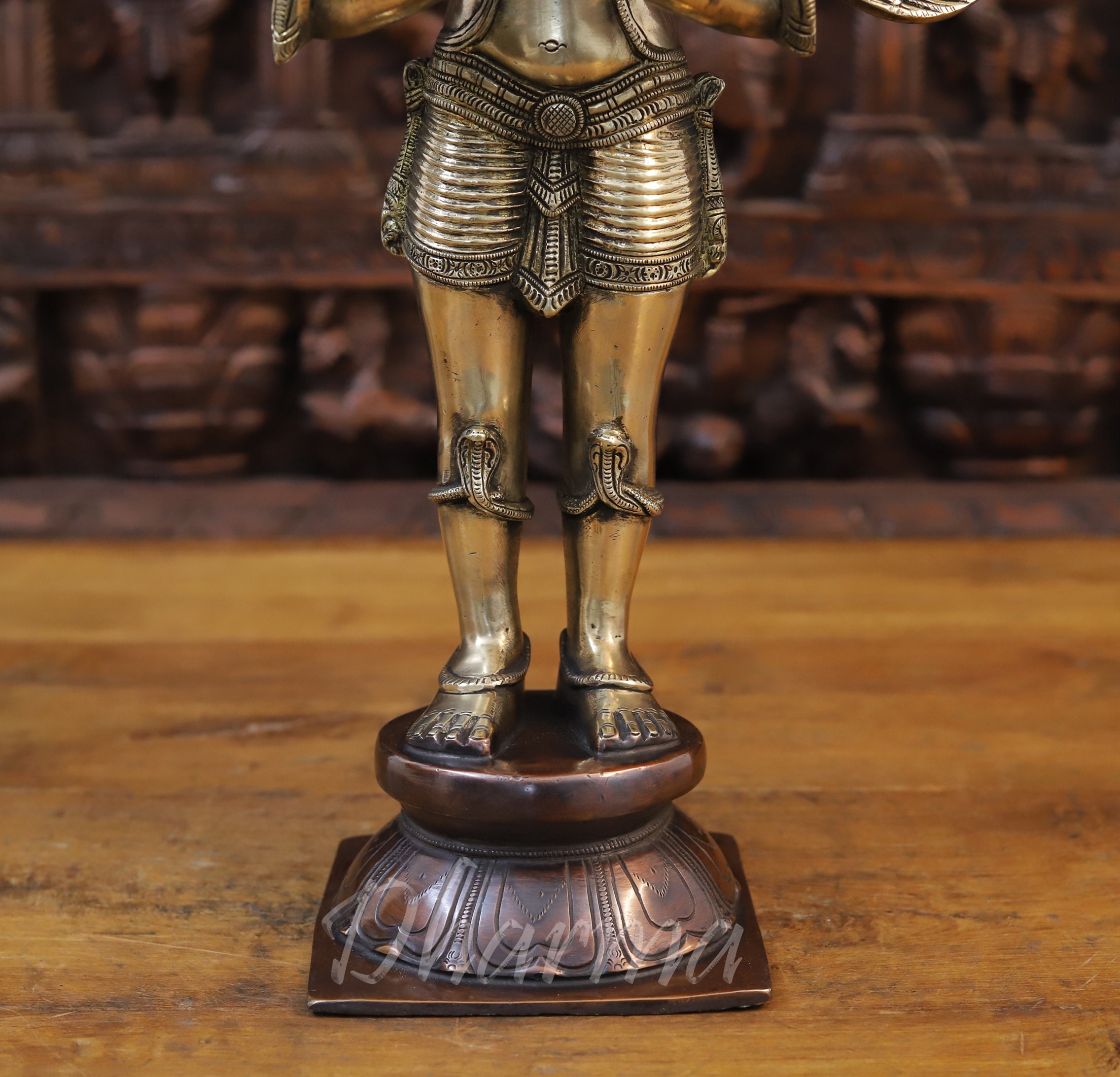 Brass Shri Garun Dev Idol Vehicle of Lord Vishnu Golden and - Etsy