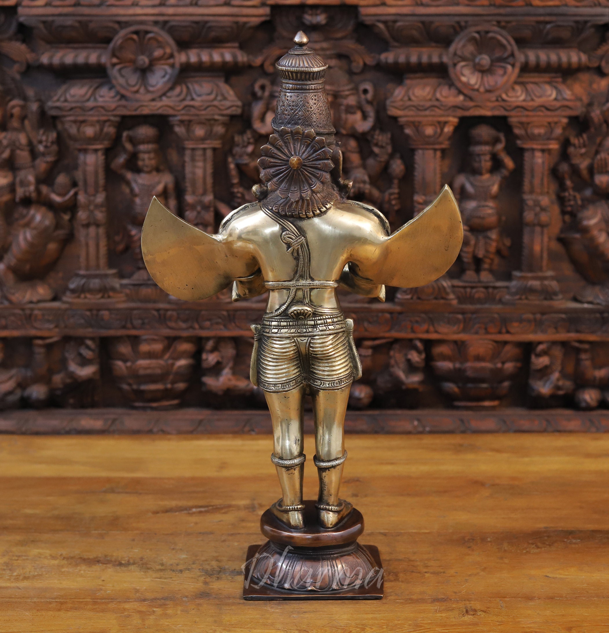 Brass Shri Garun Dev Idol Vehicle of Lord Vishnu Golden and - Etsy