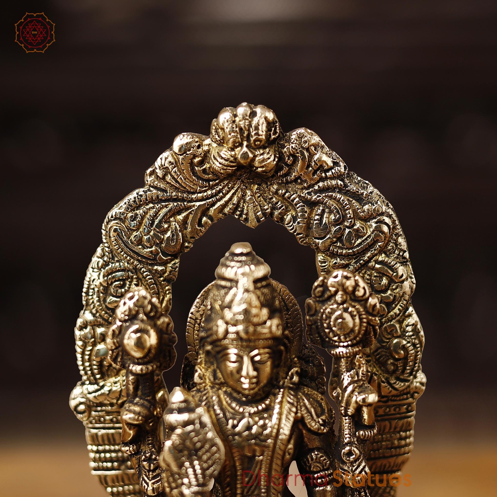 Brass Lord Vishnu - Gold Finish-small Size & Beautiful Statue - Best of ...