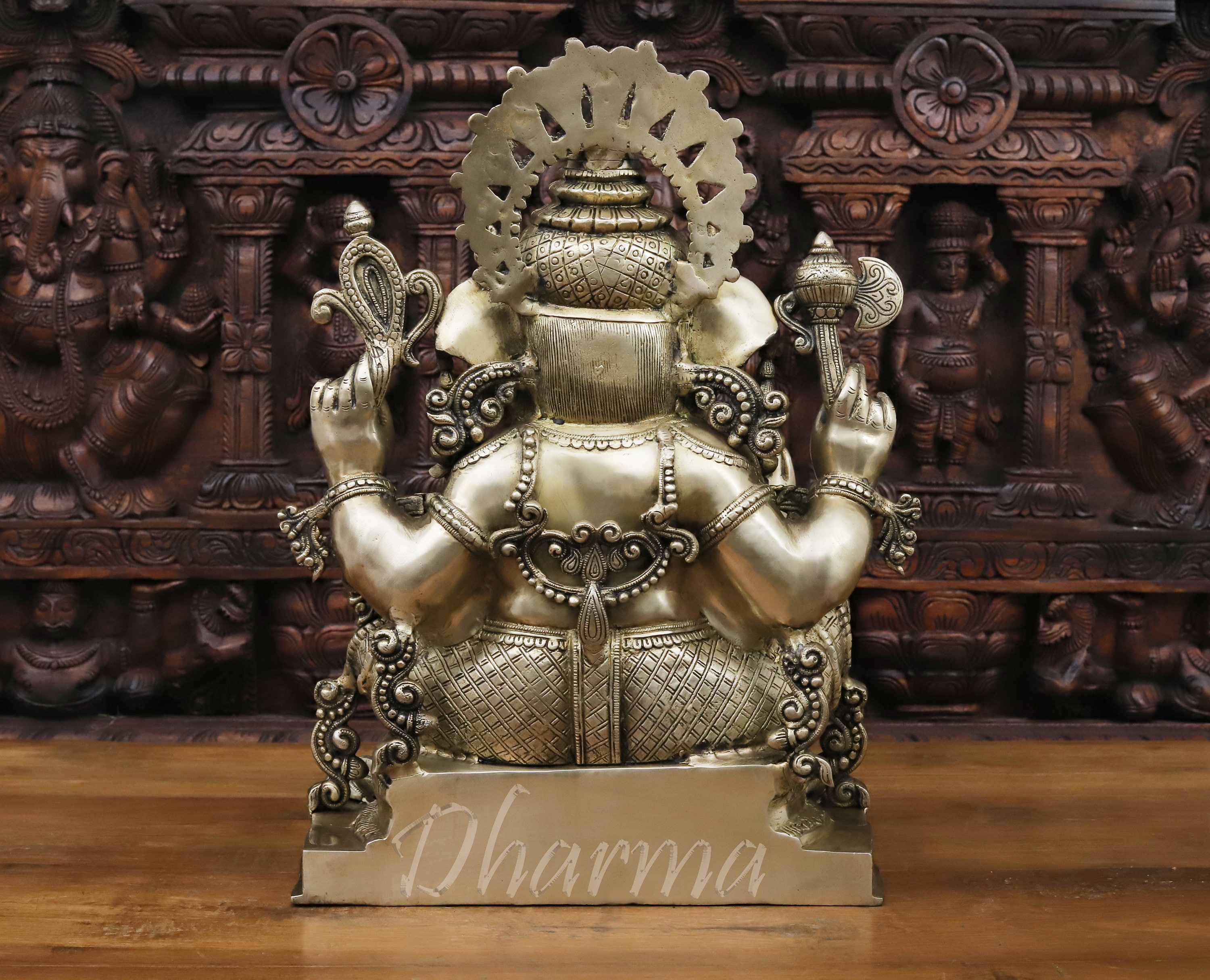 Brass Siddhi Vinayaka (lord Ganesha) in Blessing Position - South ...