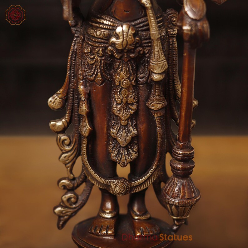 Brass Lord Vishnu - Gold and Copper Finish-small Size & Beautiful ...