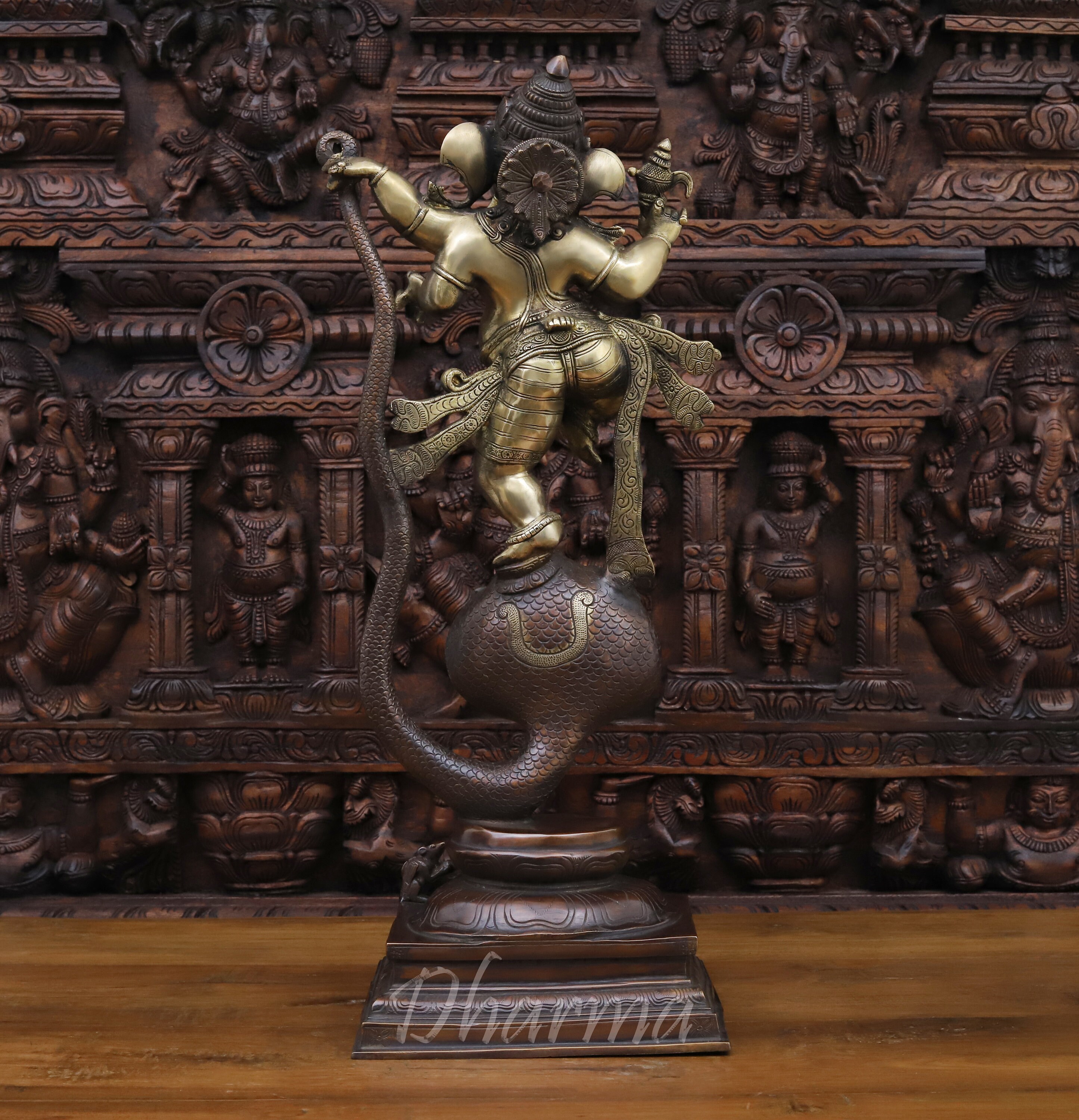 Rare Brass Dancing Vinayaka Ganesha with a Snake in Copper | Etsy
