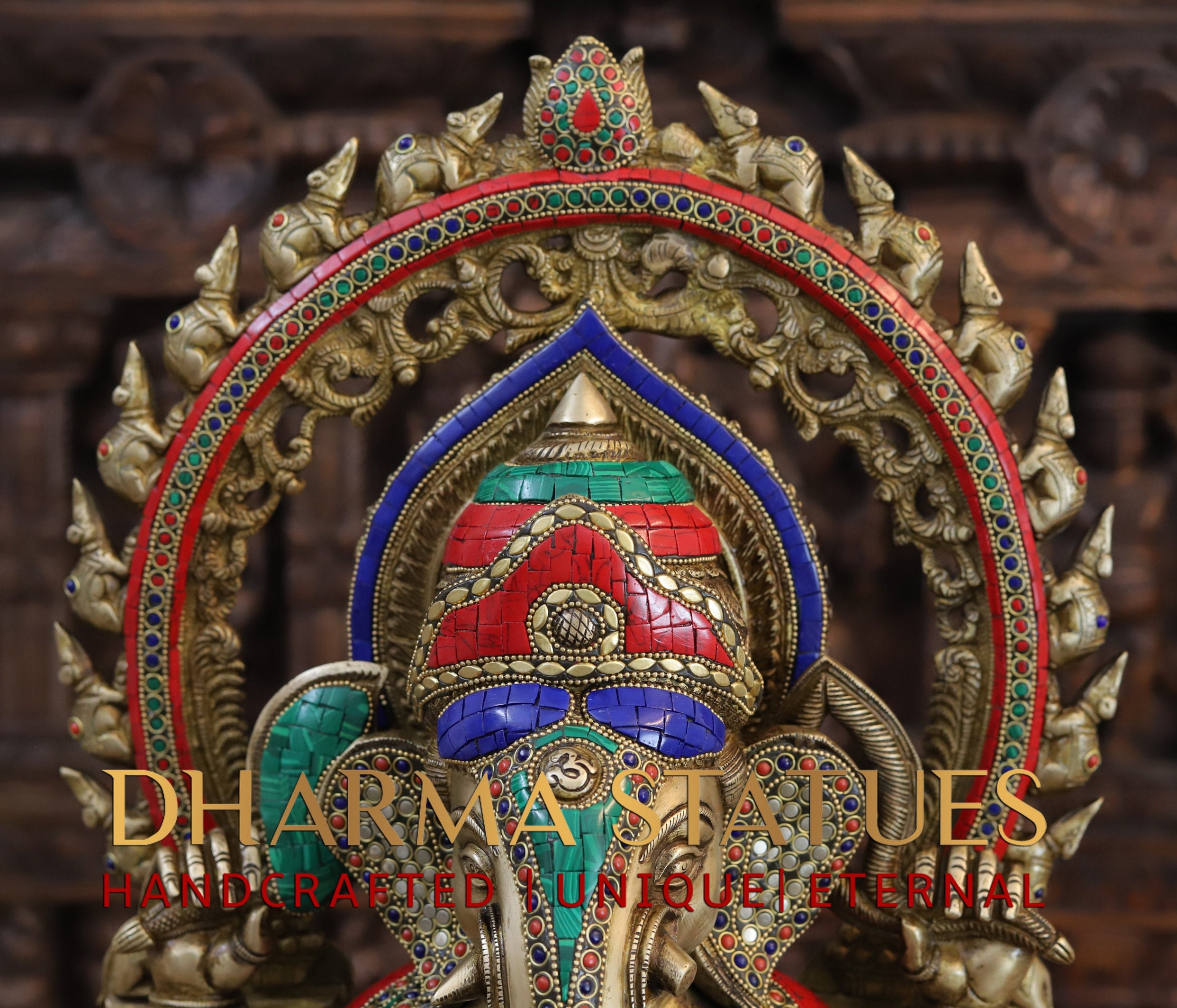 Brass Mushak (mouse) Throne Ganesha in High Detailed Features and ...