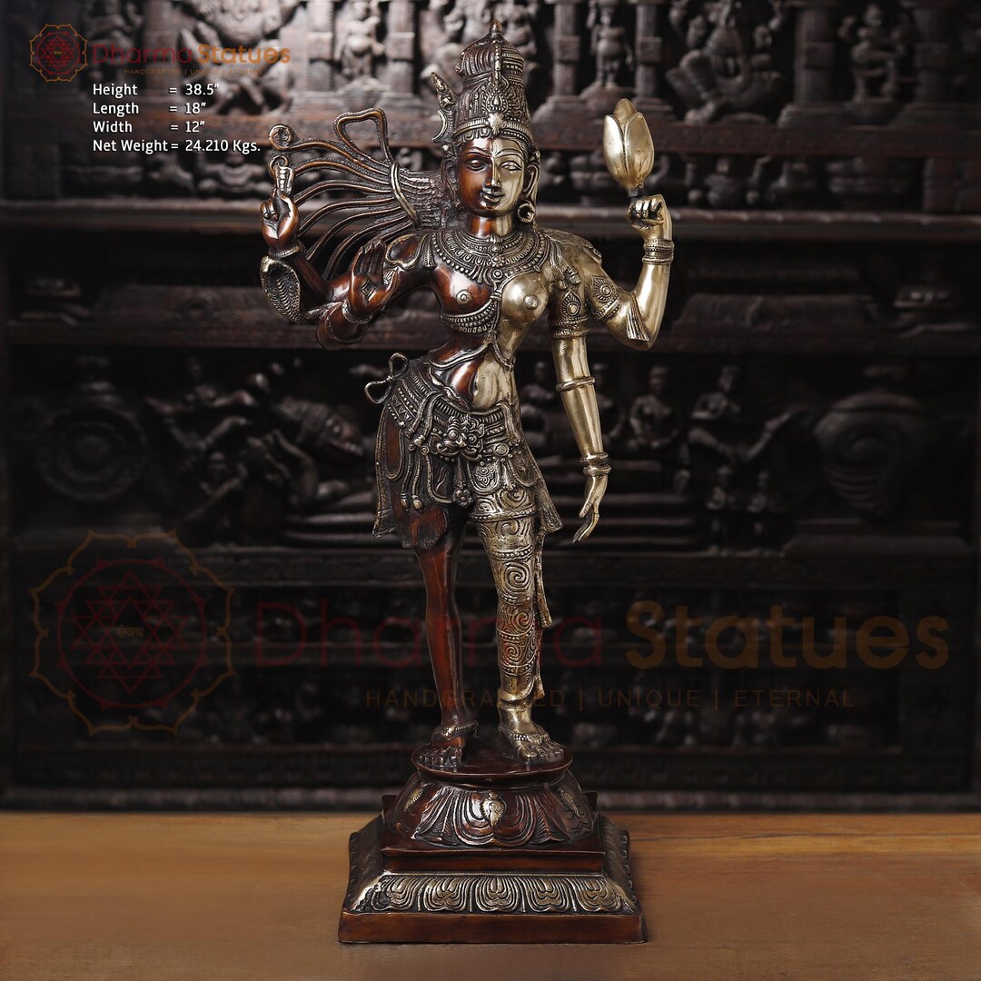 Brass Ardhnareeshwar (lord Shiva & Parvati in One Avatar) - Big Size ...