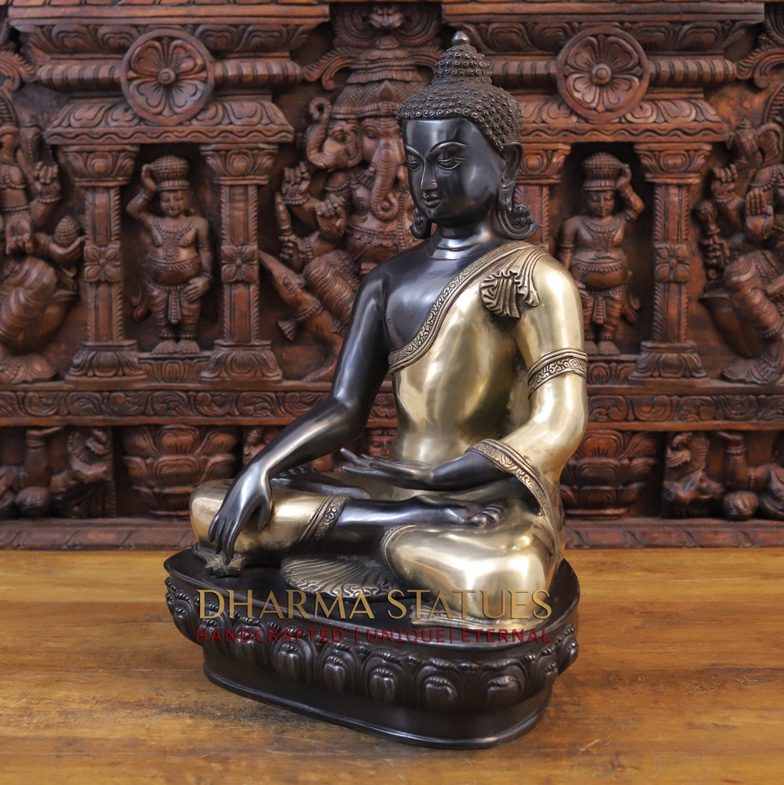 Brass Varada Mudra Buddha (gesture for Granting All Wishes) in Classic ...