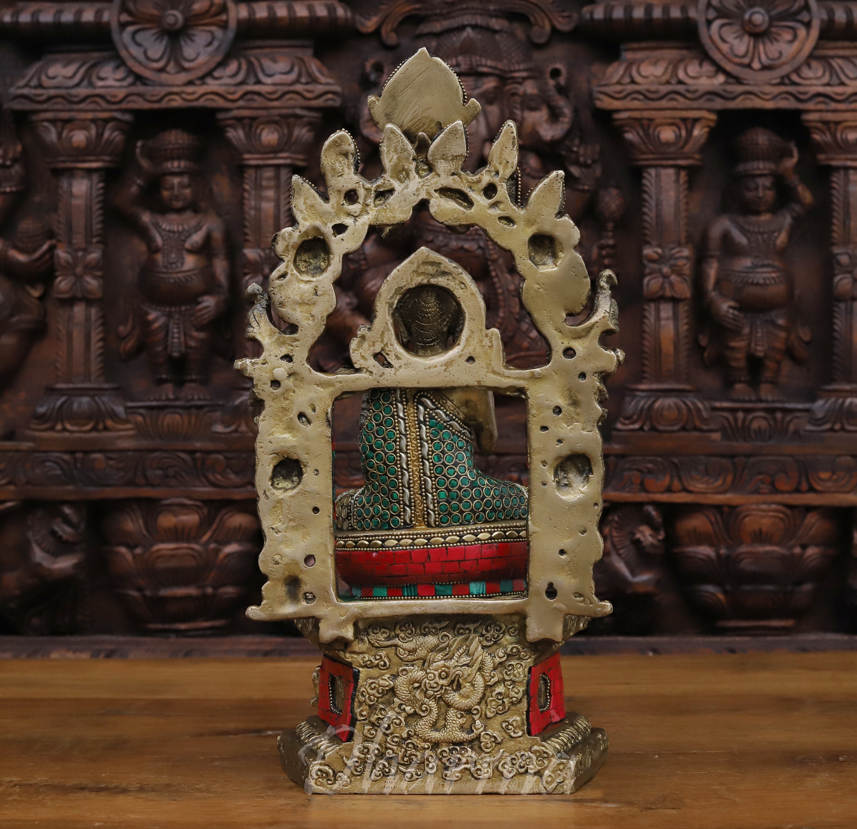 Brass Nepali Thanka Dhyanam Buddha Embossed in Semi Precious - Etsy