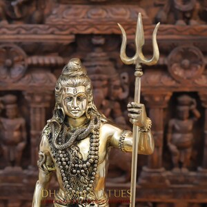 Shiva Idol. Brass Majestic High Detailed Shiva Idol in Standing ...