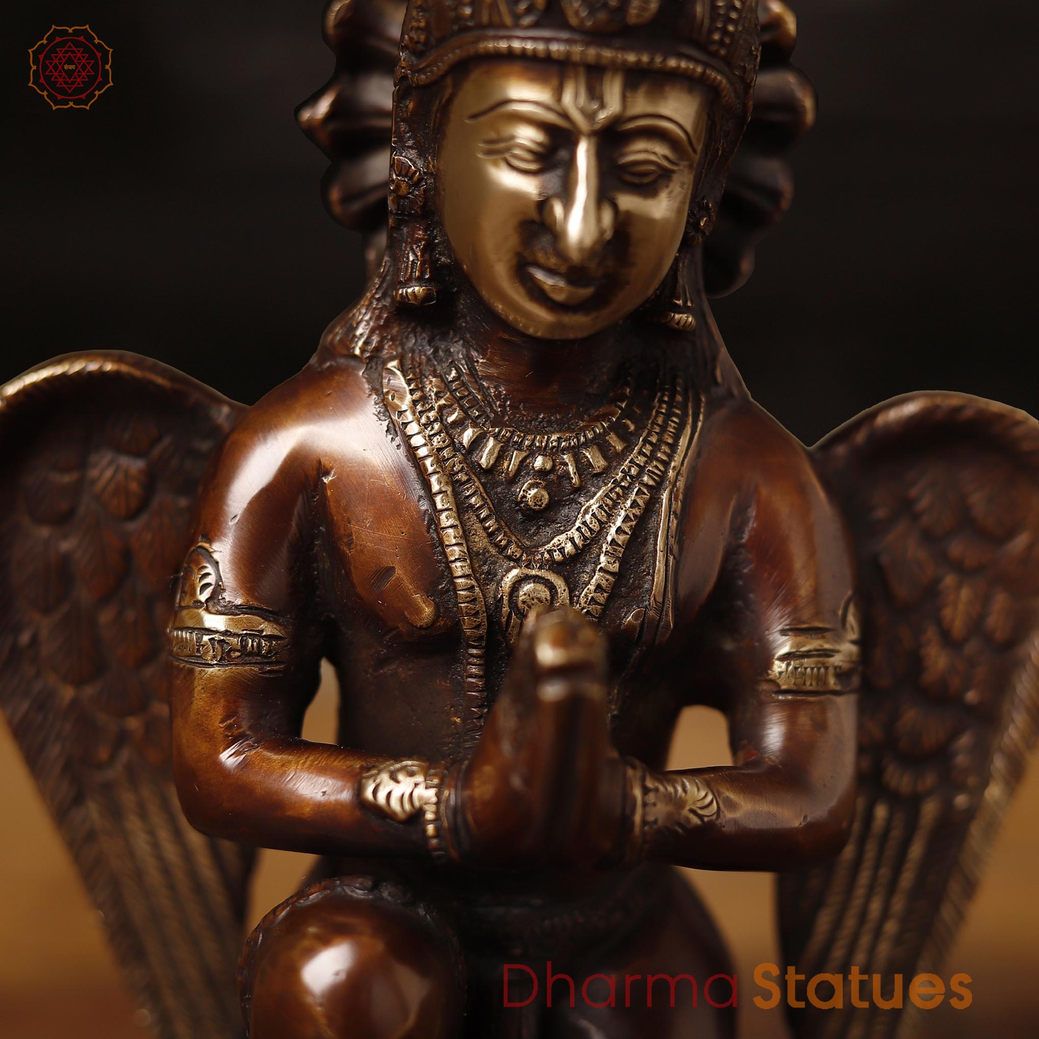 Brass Garun the Vehicle of Lord Vishnu - Gold and Copper Finish-big ...