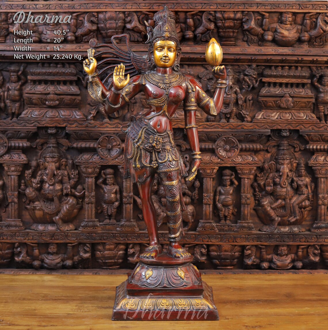 Brass Ardhnareeshwar lord Shiva & Goddess Parvati in One - Etsy