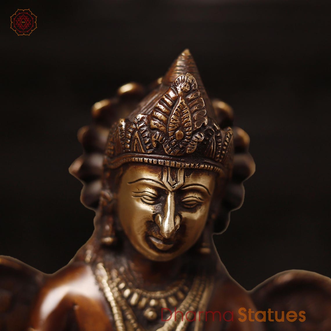 Brass Garun the Vehicle of Lord Vishnu - Gold and Copper Finish-big ...