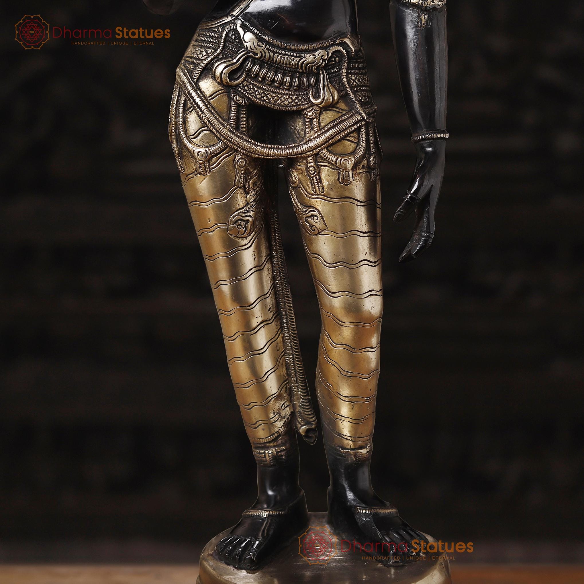 Brass Parvati ( Shiv and Parvati)-standing Position--black and Gold ...