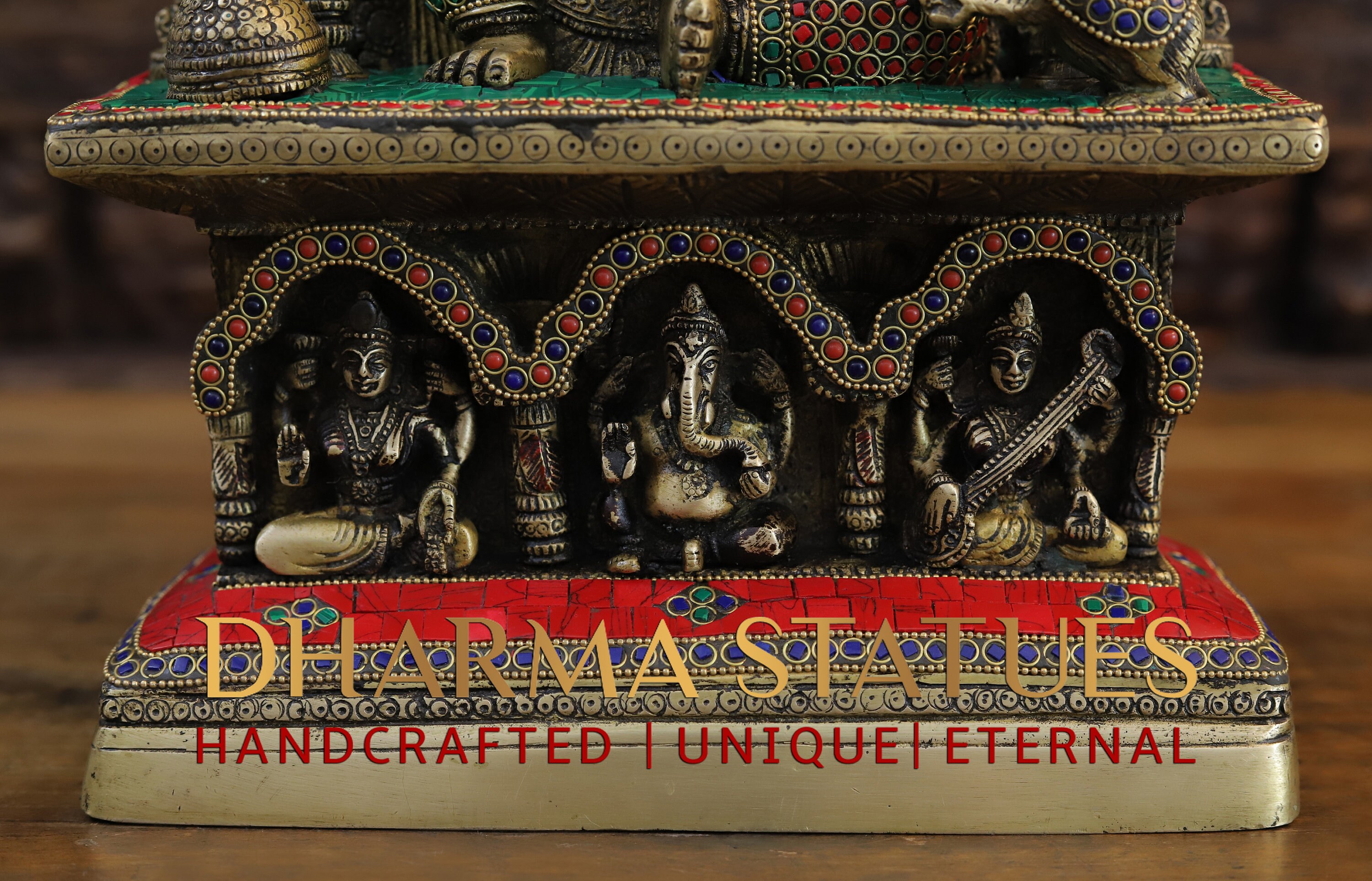 Brass Veda Ganesha with Surya Chakra-Indra & Vayu Deva | Etsy