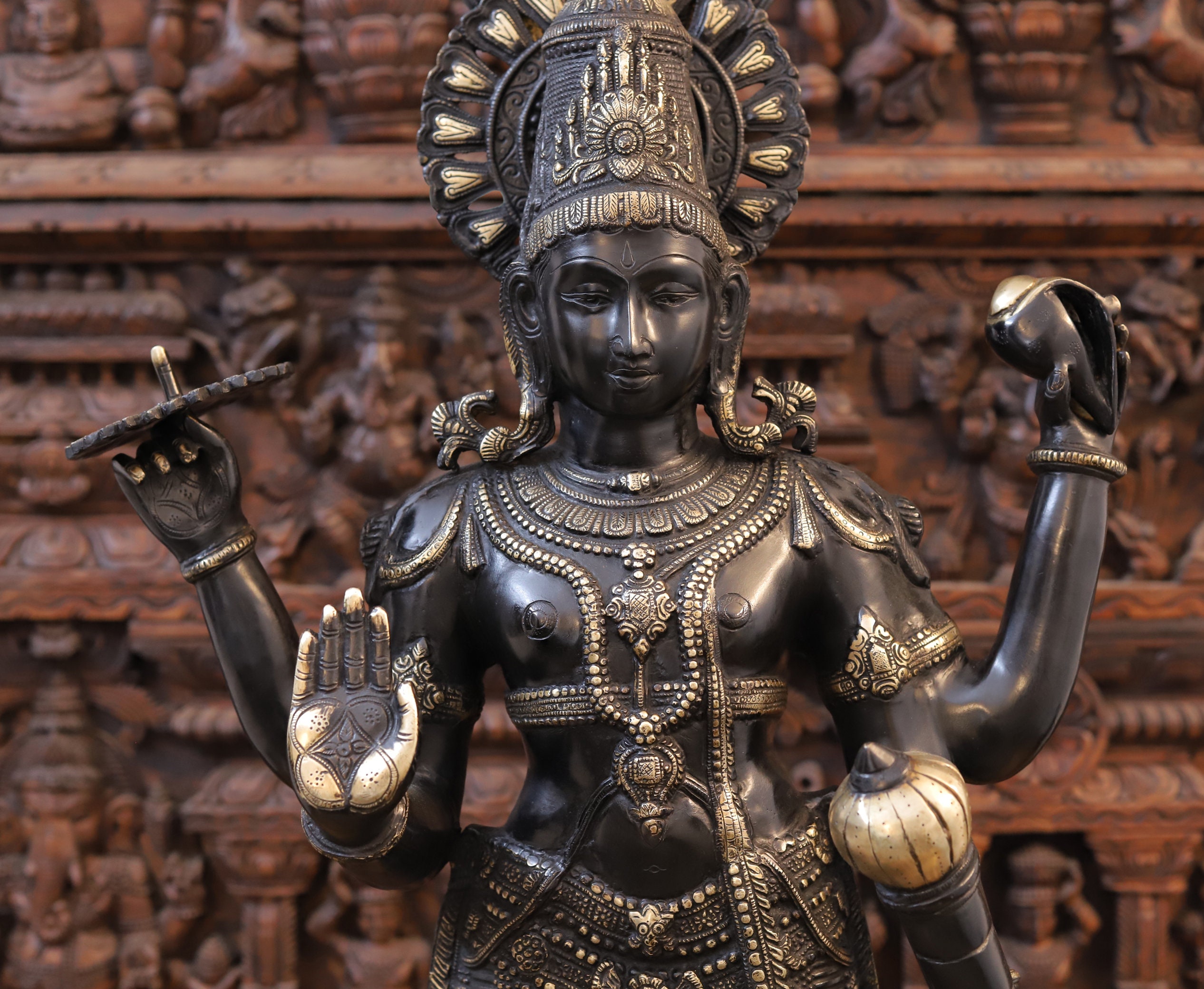 Brass Varn Vastra Swarna Abhushanam Lord Vishnu Tirupati | Etsy