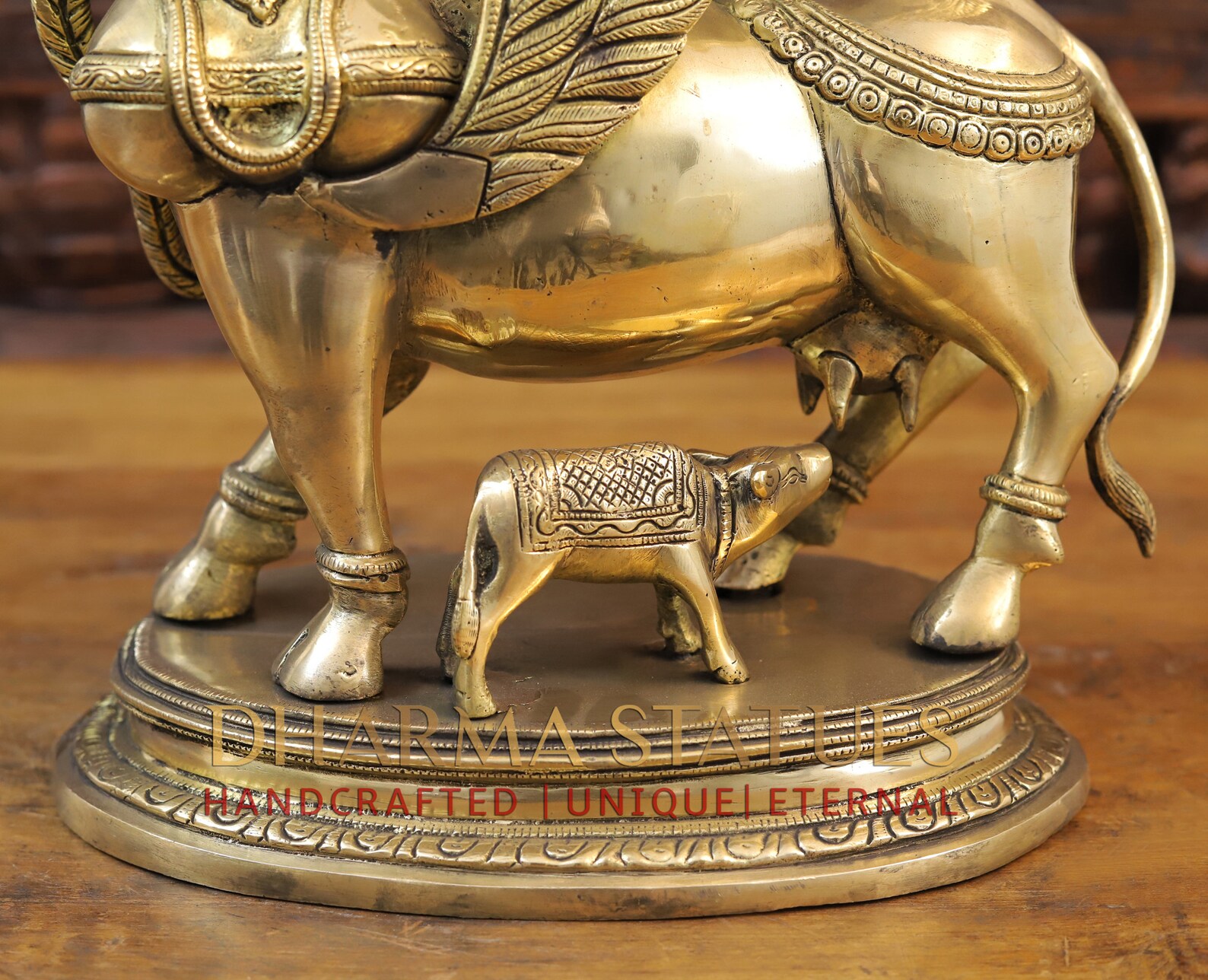 Brass Kamdhenu Cow & Calf goddess Surabhi Revered for Success - Etsy