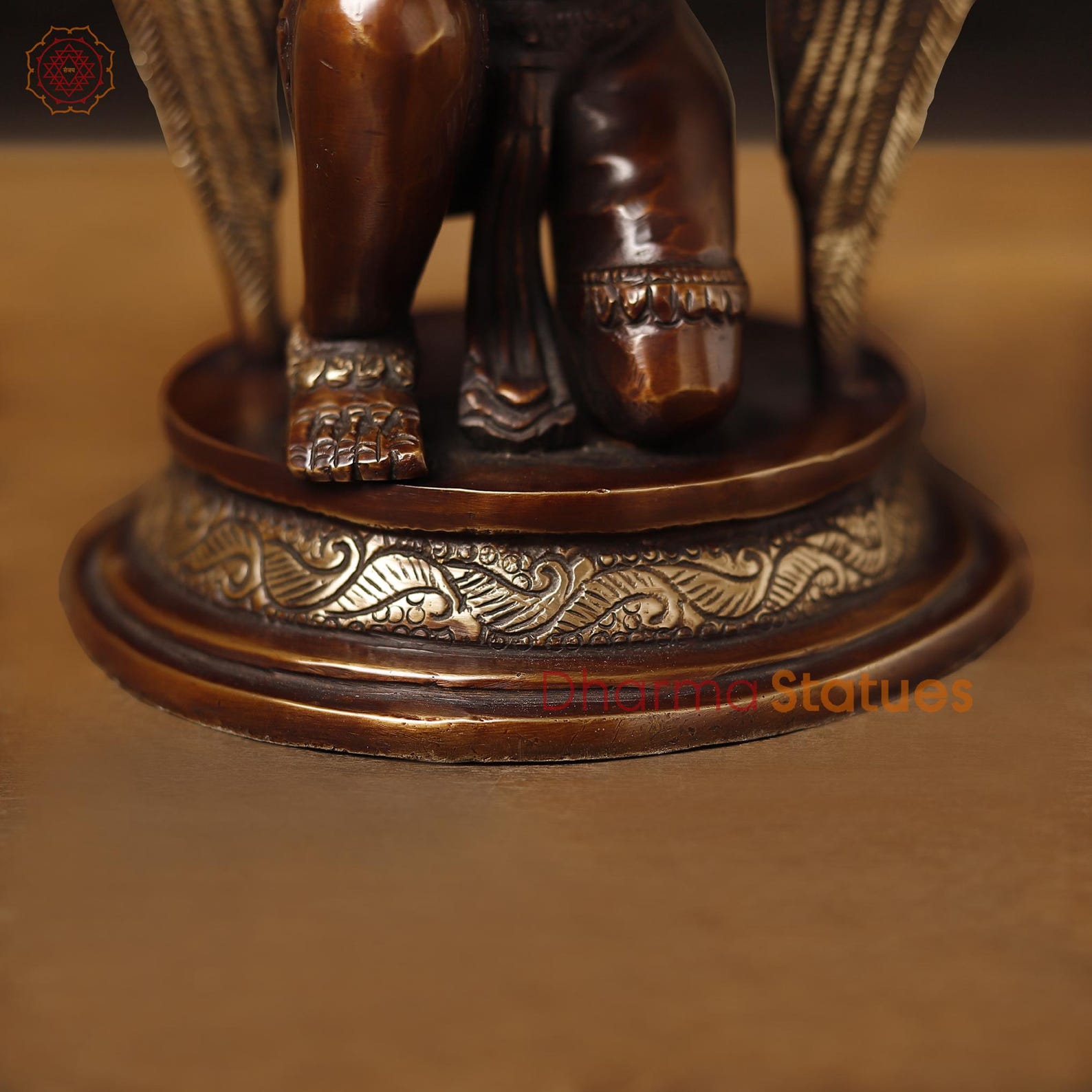 Brass Garun the Vehicle of Lord Vishnu - Gold and Copper Finish-big ...