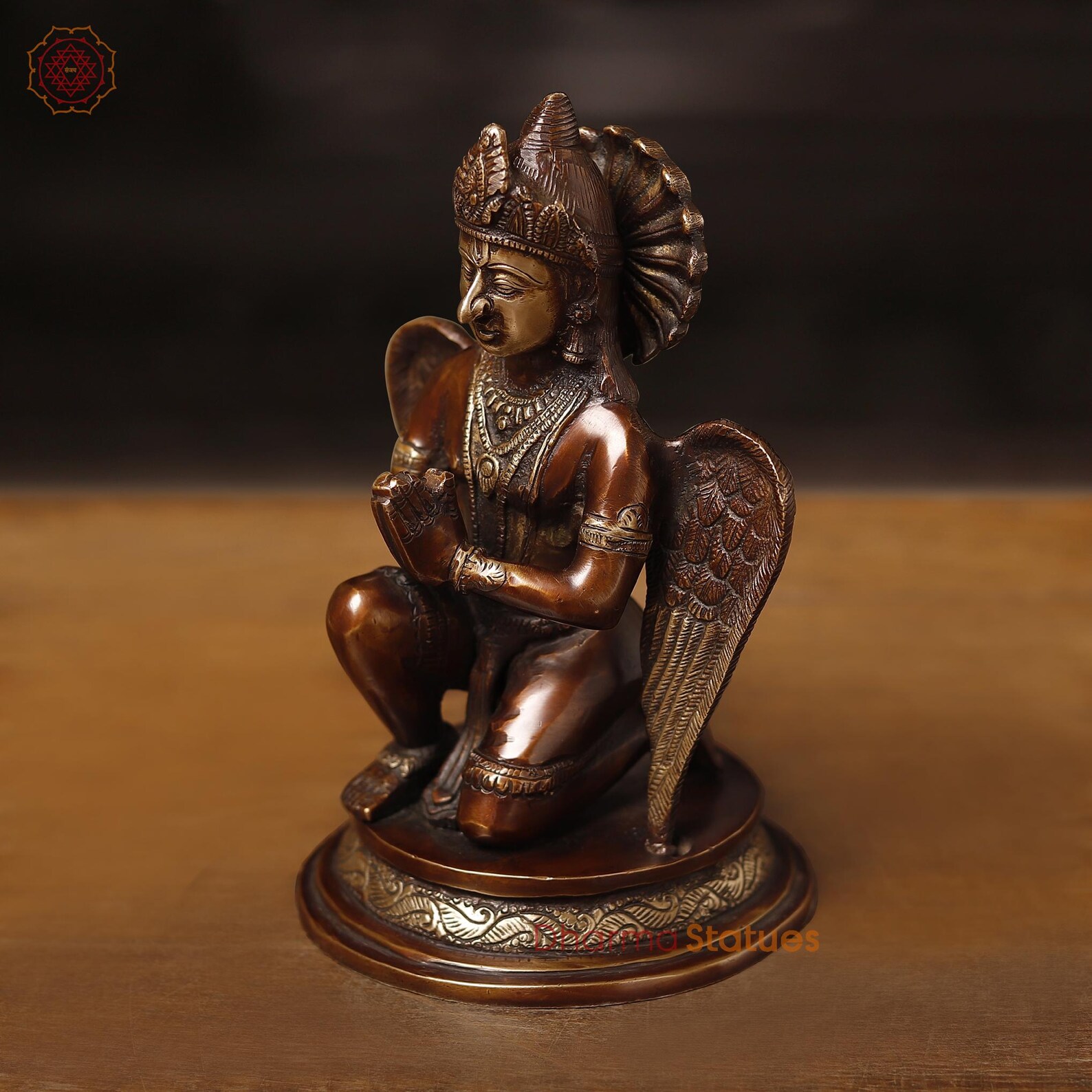 Brass Garun the Vehicle of Lord Vishnu - Gold and Copper Finish-big ...