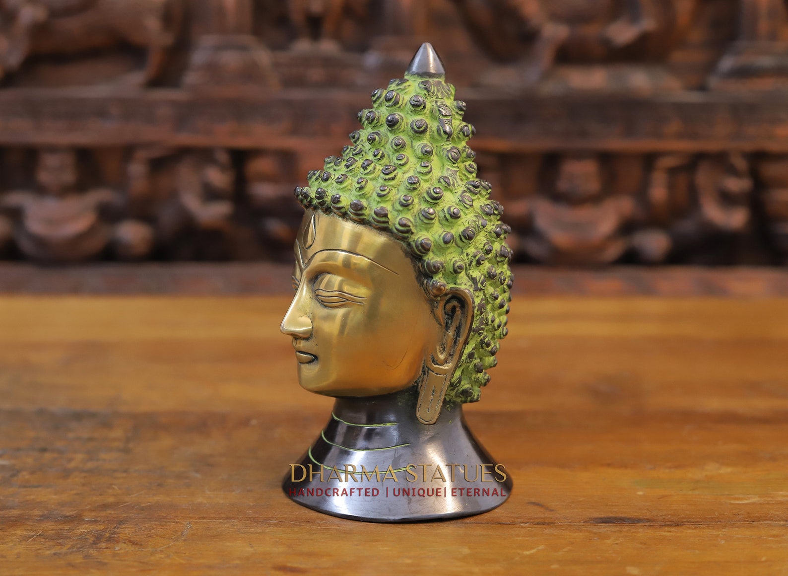 Brass Buddha Face Tall Neck Imported From Nepal Dharma | Etsy