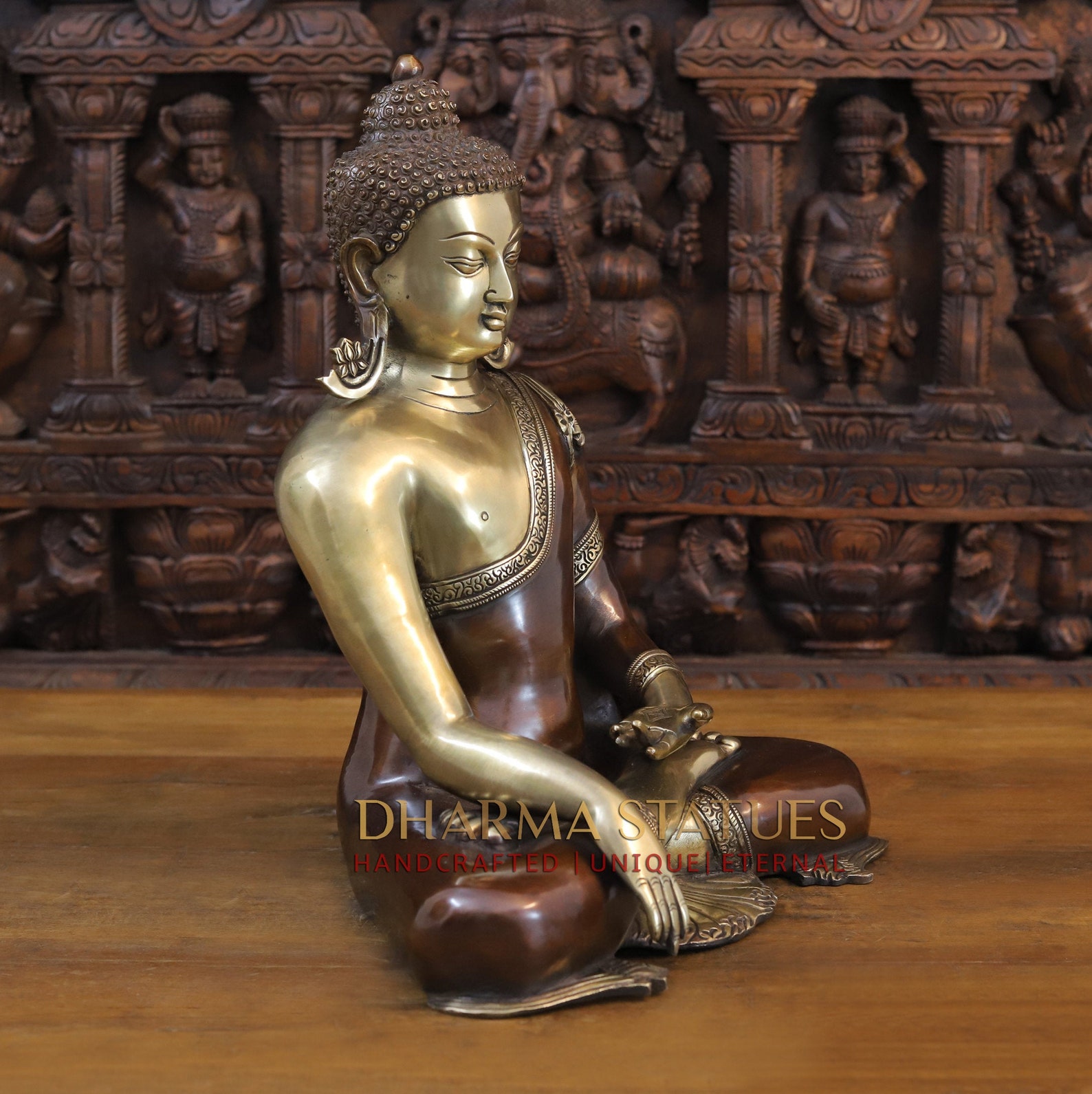 Brass Varada Mudra Buddha (gesture for Granting All Wishes) in Classic ...