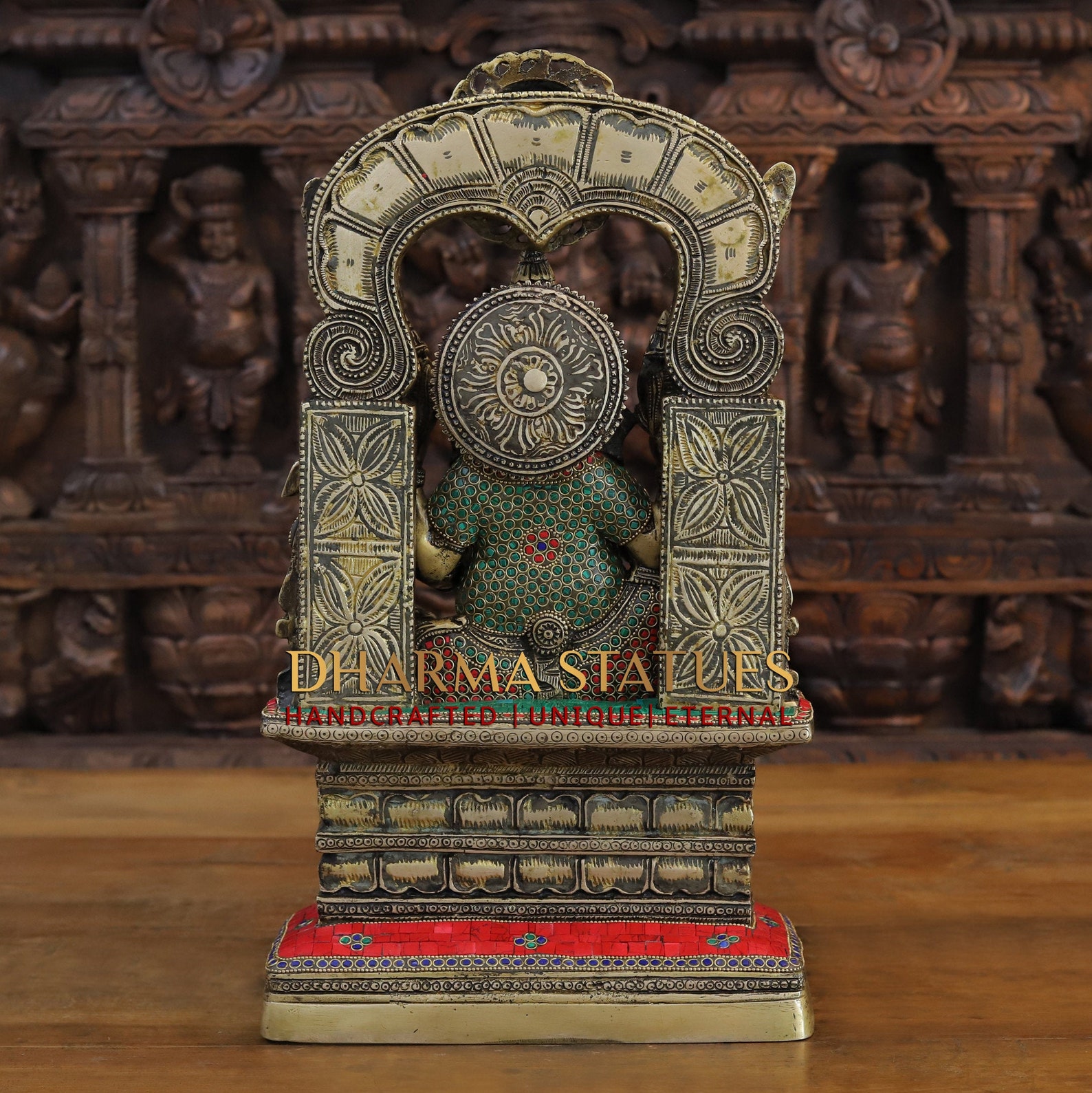 Brass Veda Ganesha with Surya Chakra-Indra & Vayu Deva | Etsy