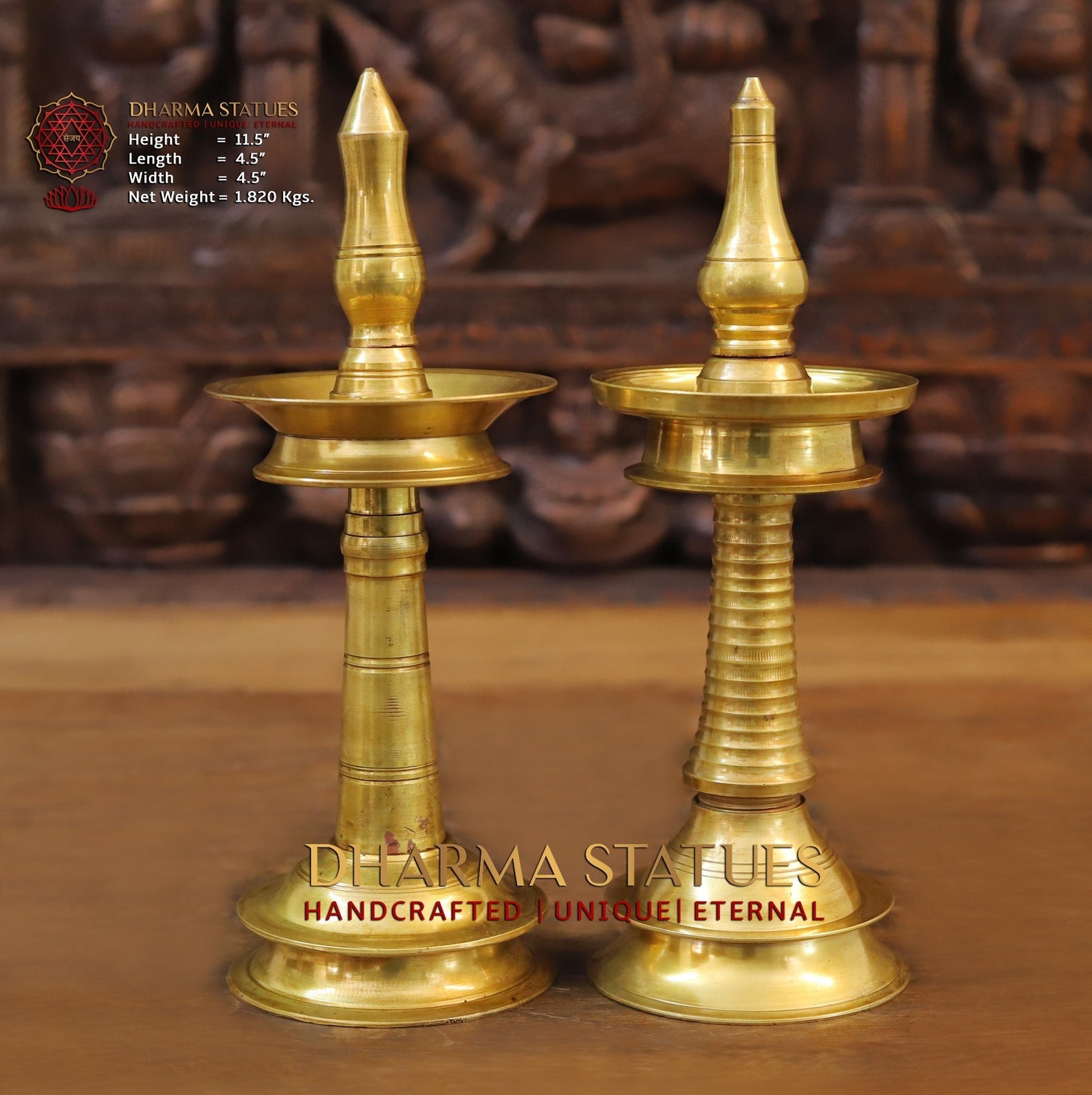 Brass Original Kerala Nilavilakku Minaram & Kalash Oil Lamps | Etsy