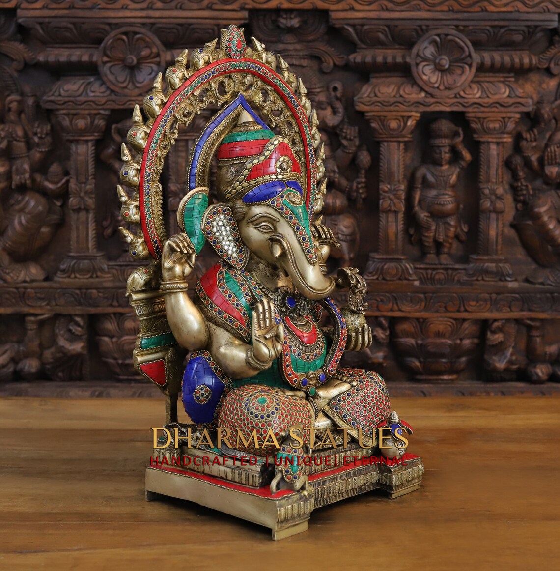 Brass Mushak mouse Throne Ganesha in High Detailed Features - Etsy