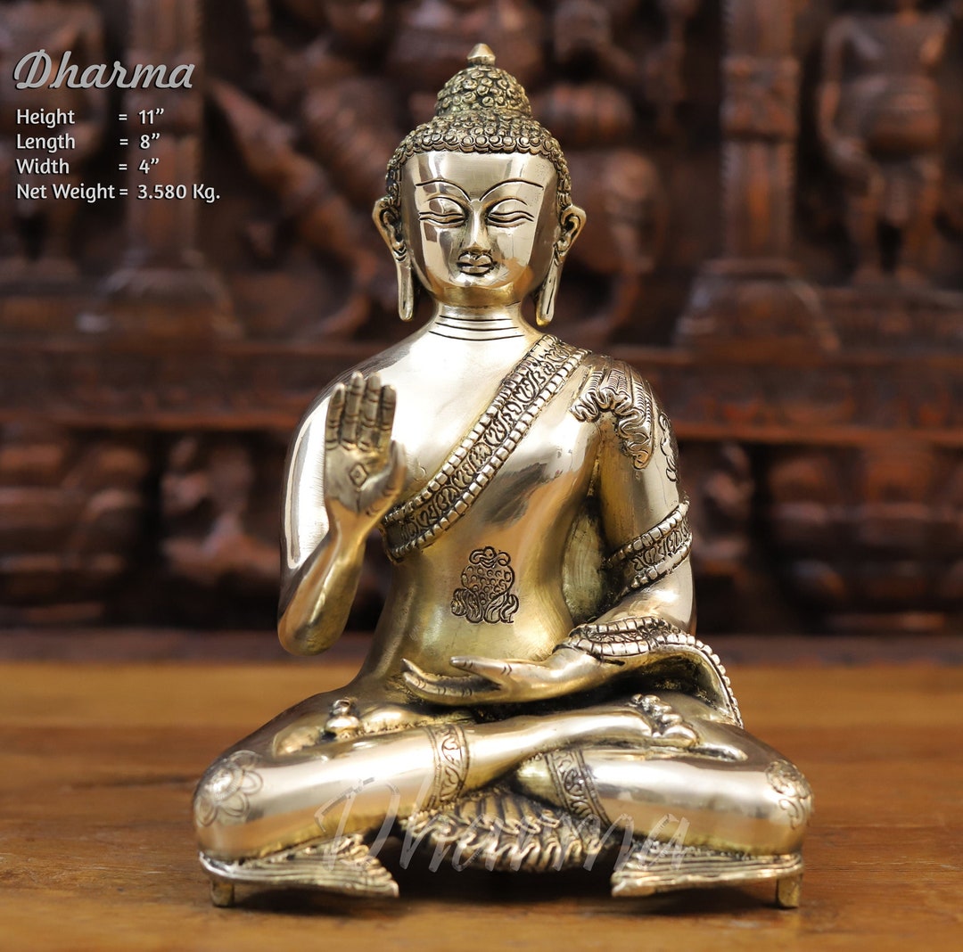 Brass Royale Buddha in Meditation Position - Dharma Exclusive - Etsy