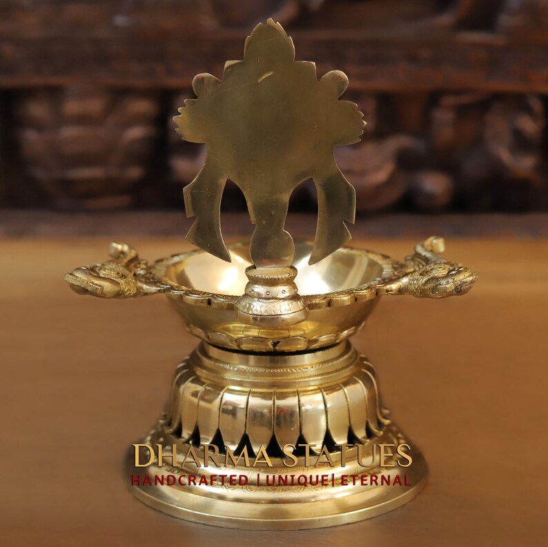 Brass Lotus Shankhya Chakra Vishnu Lamps set of 3 Oil Lamps - Etsy